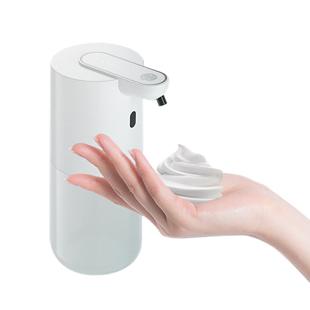 Soap Dispenser, Automatic Hand Soap Dispenser Sprayer Touchless Foam Liquid Soap Dispenser Rechargeable Bathroom Countertop Soap Pump for Bathroom Kitchen 13.5oz Liquid Hand Soap Jar Container