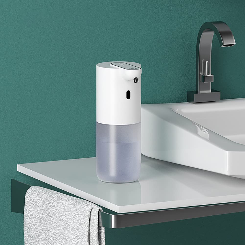 Soap Dispenser, Automatic Hand Soap Dispenser Sprayer Touchless Foam Liquid Soap Dispenser Rechargeable Bathroom Countertop Soap Pump for Bathroom Kitchen 13.5oz Liquid Hand Soap Jar Container