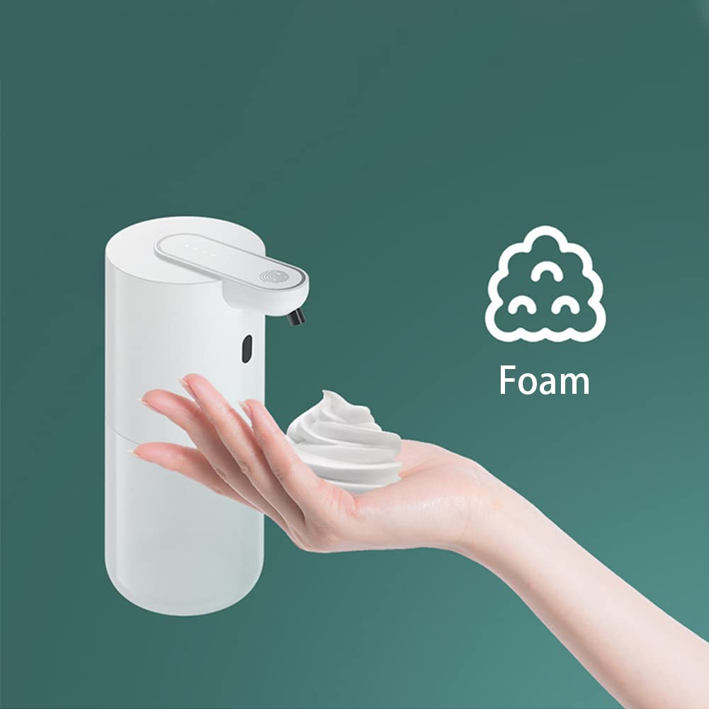 Soap Dispenser, Automatic Hand Soap Dispenser Sprayer Touchless Foam Liquid Soap Dispenser Rechargeable Bathroom Countertop Soap Pump for Bathroom Kitchen 13.5oz Liquid Hand Soap Jar Container