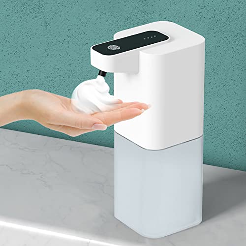 Eforcase Soap Dispenser, Automatic Foaming Hand Soap Dispenser Touchless Foam Soap Dispenser Rechargeable Bathroom Countertop Soap Pump for Bathroom Kitchen 15.2oz/450ml