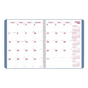 Brownline 2024 Essential Monthly Planner, 14 Months, December 2023 to January 2025, Twin-Wire Binding, 11" x 8.5", Mountain Green (CB1262G.03-24)