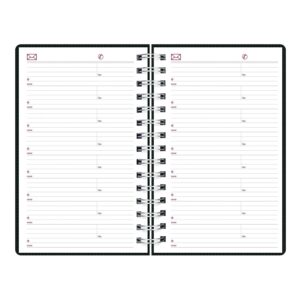 Brownline 2024 DuraFlex Daily/Monthly Planner, Appointment Book, 12 Months, January to December, Twin-Wire Binding, 8" x 5", Black (CB634V.BLK-24)