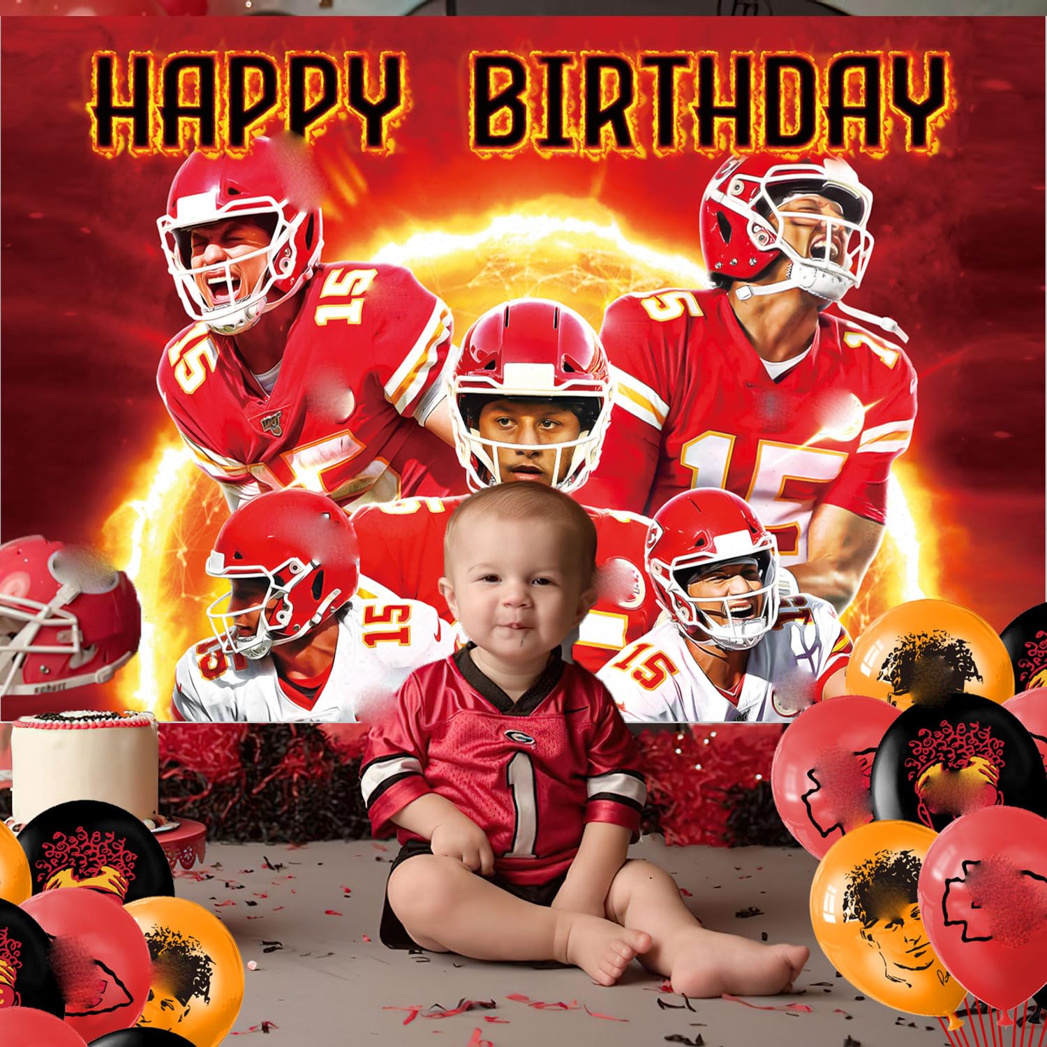 Patrick Mahomes Party Banner, Patrick Mahomes Backdrop 7x5 Patrick Mahomes Background Patrick Mahomes Themed Backdrops for Party Supplies Patrick Mahomes Background Birthday