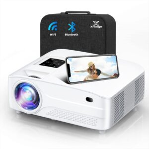 4k projector with wifi and bluetooth,xnoogo 900 ansi outdoor projector with 450" display,4k movie projector support 50% zoom,dolby audio,native 1080p projectors compatible w/tv stick/phone/pc/laptop