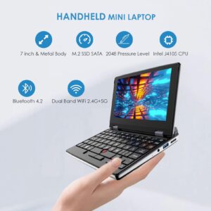 Acogedor Mini Laptop, 7.0 inch Touch Screen Mini Laptop Computer, High Speed CPU J4105 12GB RAM, for Windows 11Pro Pocket PC Computer (12G+512G), ACOGEDORTH1EUKQZP2-17