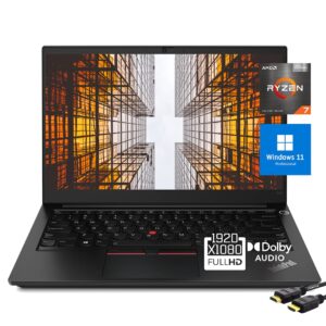 lenovo thinkpad e14, 14" fhd business laptop, amd ryzen 7 5700u(beat i7-1195g7, 8 cores, up to 4.3 ghz), 16gb ddr4 ram, 512gb pcie ssd, bt 5, dolby audio, long battery life, windows 11 pro, black