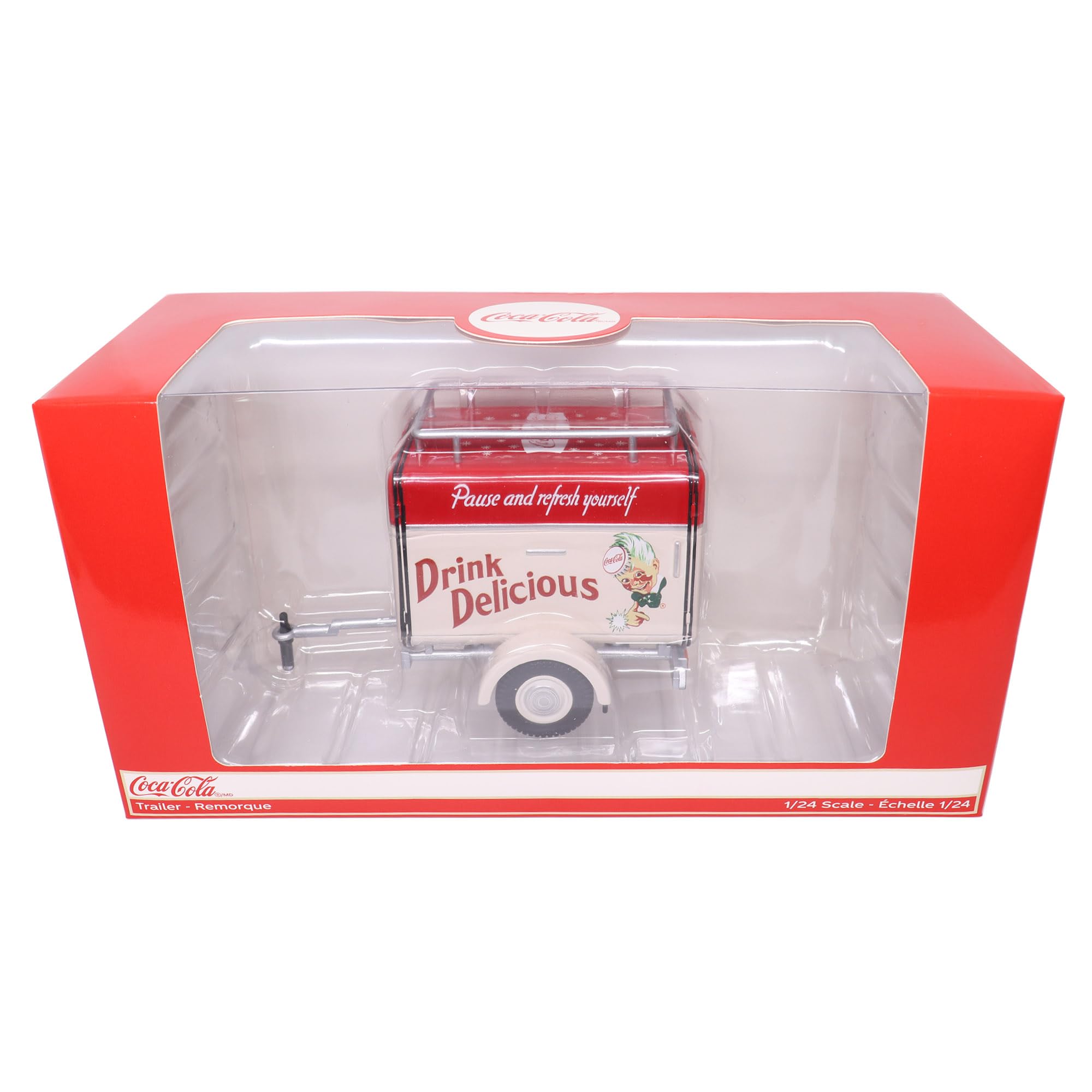 Motor city classics Coca-Cola Diecast Collectible | Trailer | 1:24 Diecast Scale Model 424700 | Officially Licensed Coca-Cola Diecast