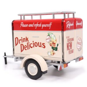 Motor city classics Coca-Cola Diecast Collectible | Trailer | 1:24 Diecast Scale Model 424700 | Officially Licensed Coca-Cola Diecast