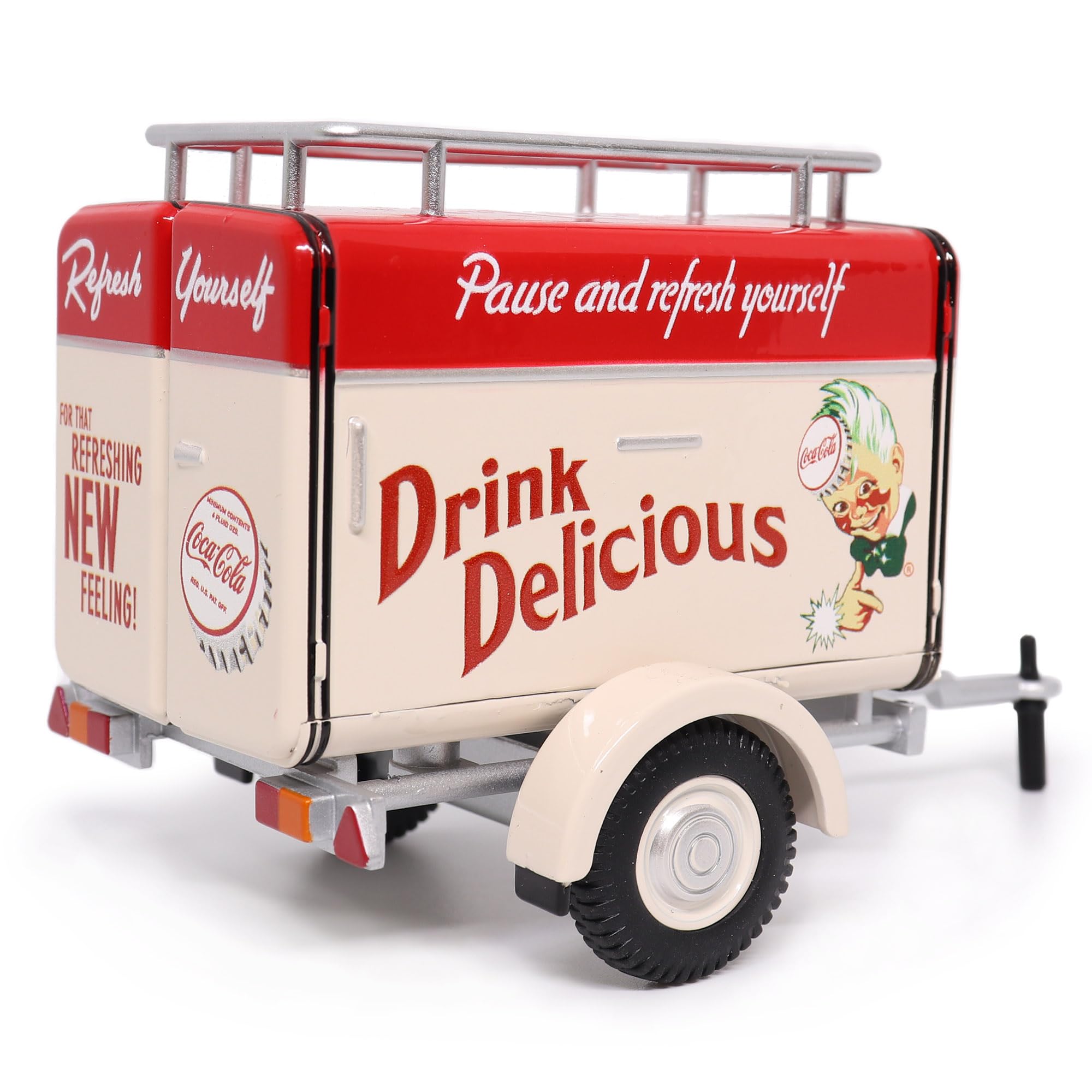 Motor city classics Coca-Cola Diecast Collectible | Trailer | 1:24 Diecast Scale Model 424700 | Officially Licensed Coca-Cola Diecast