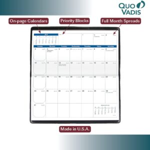 Quo Vadis 2024 Refill For Visoplan Monthly Planner - Pocket Calendar Organizer