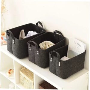 Zerodeko 1pc Shelf Organizer Bins Nursery Toys Felt Storage Bag Cube Organizer Laundry Basket Felt Storage Bin Portable Felt Basket Collapsible Shelves Portable Basket Household Toy Basket