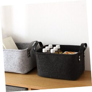 Zerodeko 1pc Shelf Organizer Bins Nursery Toys Felt Storage Bag Cube Organizer Laundry Basket Felt Storage Bin Portable Felt Basket Collapsible Shelves Portable Basket Household Toy Basket