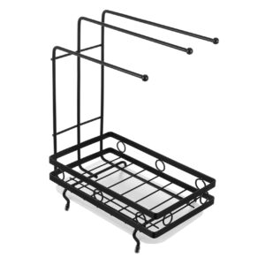 showeroro kitchen rag rack dish sink tray drainer rack kitchen sink rack holder sink organizer basket sink storage rack sink scrubber holder cutlery tray sponge carbon steel baby tableware