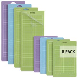 offnova cutting mat for cricut joy, 8 pack 4.5" x 12" & 4.5" x 6.5" (standardgrip, stronggrip, lightgrip), adhesive cutting mats accessories for cricut joy