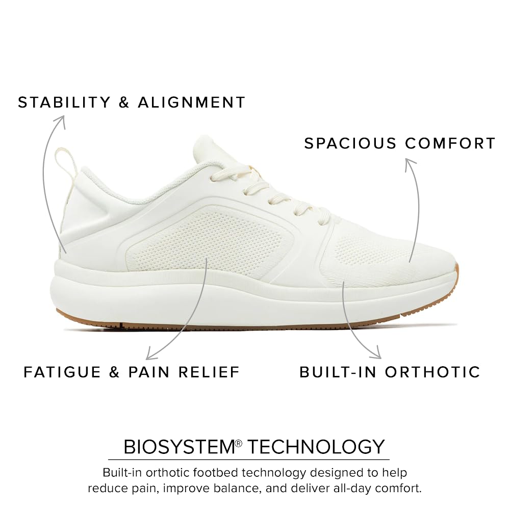 ABEO MXV Cruise Walking Shoes Women | Orthopedic Shoes for Women | Ball of Foot Cushions for Women | Built-in Metatarsal Pads Women | Plantar Fasciitis Relief Off White 7 Medium