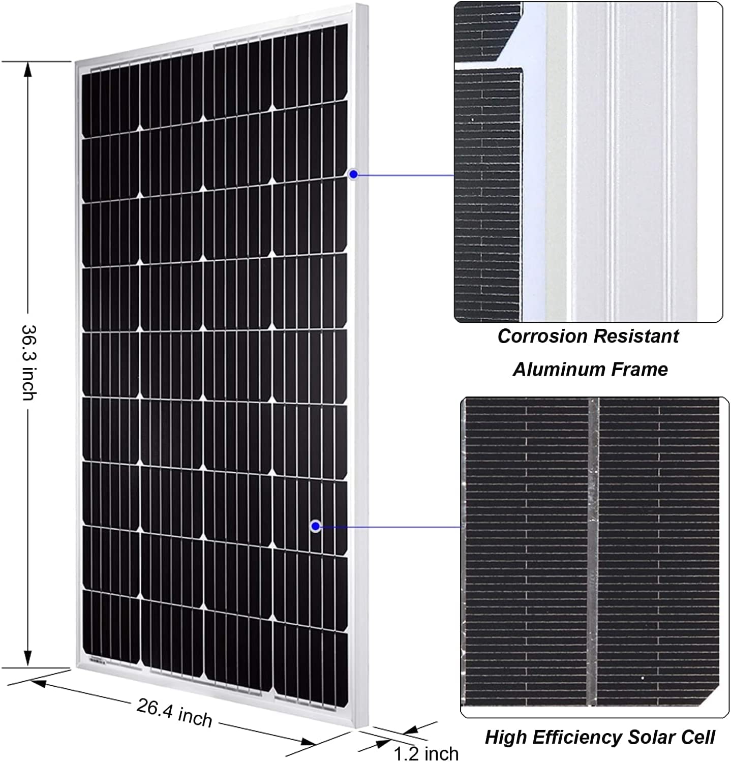 Pikasola Wind Turbine Vertical Axis Generator 200W12V + 2 PCS 100W 12V Monocrystalline Solar Panel Kits Suit for RV Marine Home Solar Wind Hybrid System