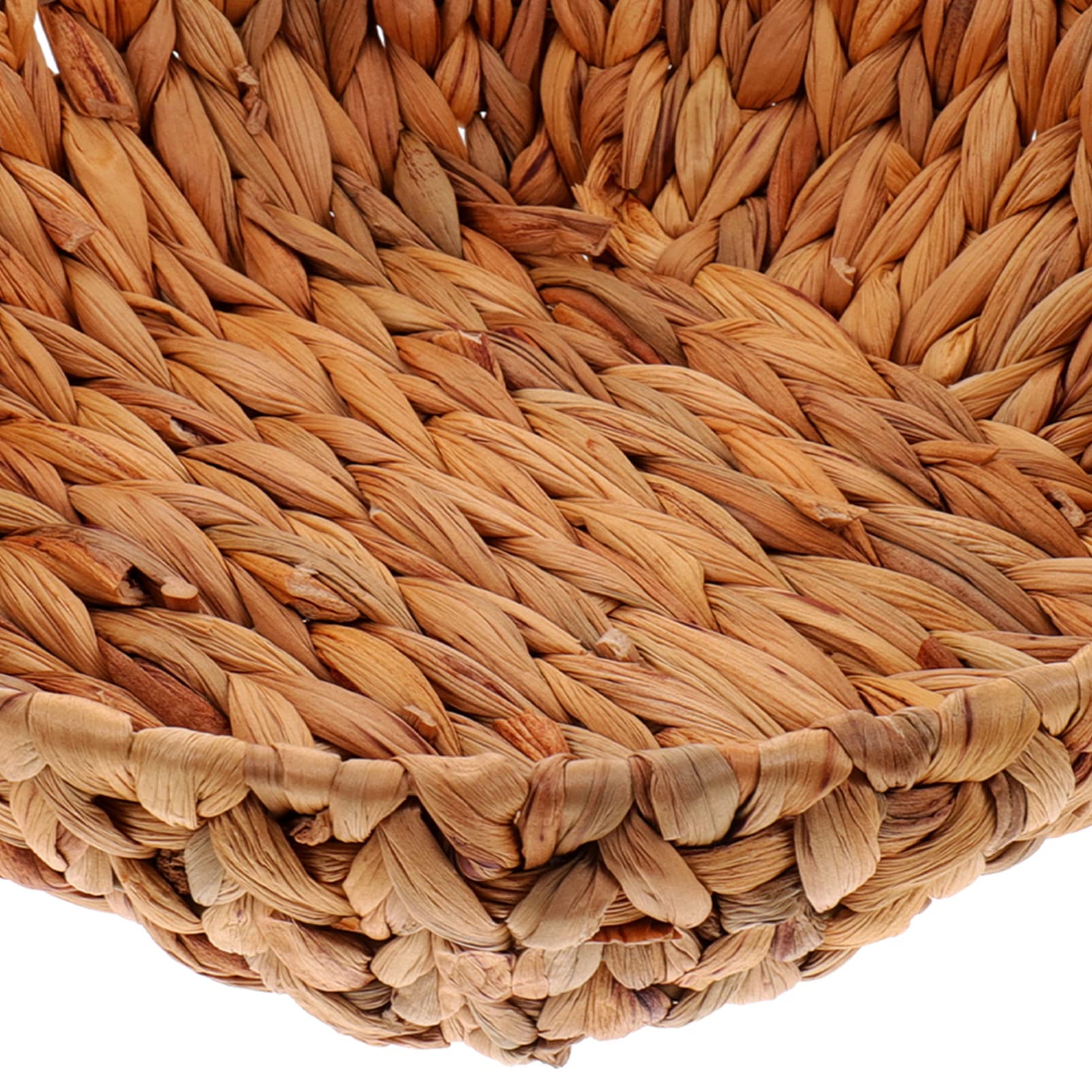 Round Woven Bread Basket Grass Storage Dried Nut Fruit Organizer Container Vegetables Serving Basket Flower Snack Holder Decor for Bathroom Kitchen