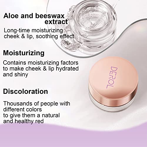 2PCS Moisturizing Blush Rouge Magic Color Changing Blusher for Cheeks and Lips Balm Multi Use Cream Liquid Blush Waterproof Blush Gel for Cheeks & Lips Gloss Glossy Shiny Finish Blush Makeup (2PCS)