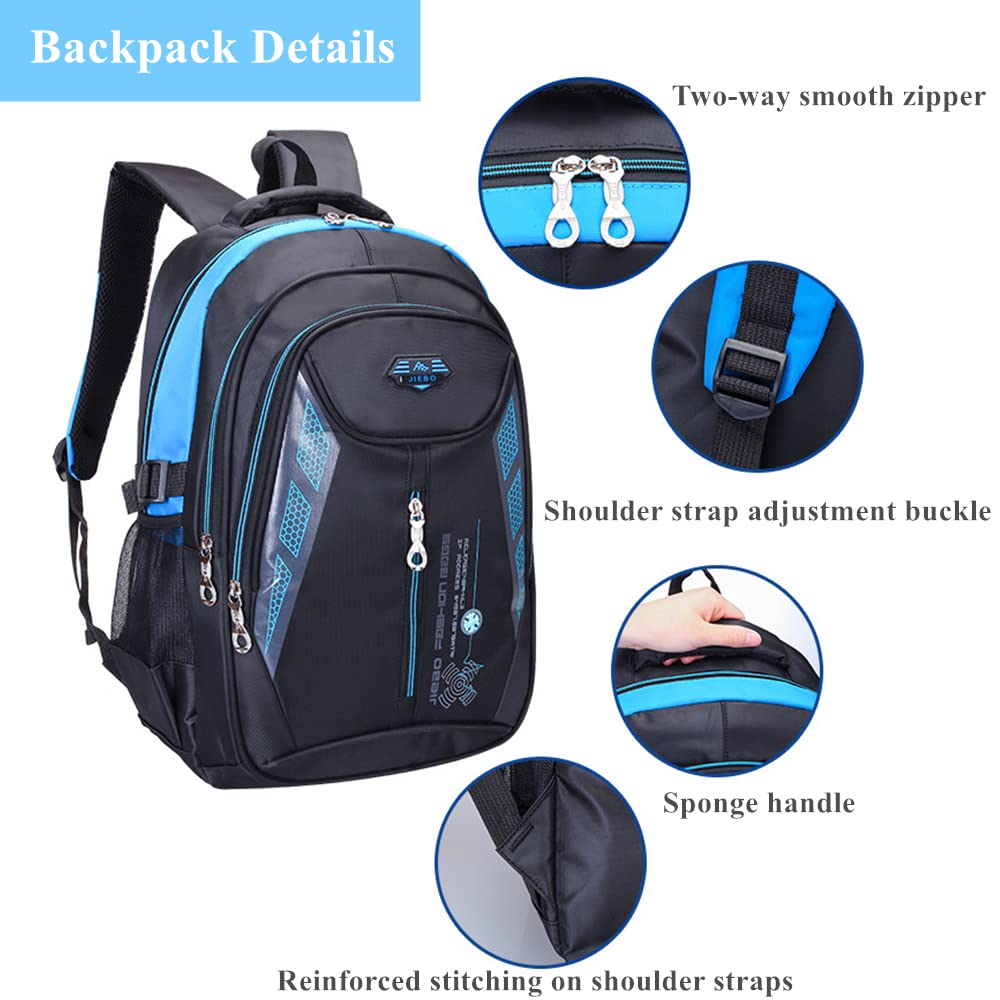 Kids Backpacks for Elementary, Durable Bookbag for Boys and Girls, School Bags for Teen Boys, Travel Casual Back Pack