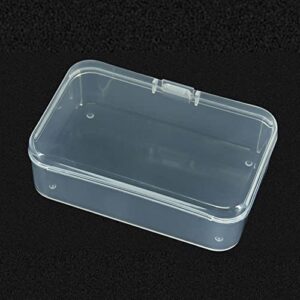 Wotermly 30 Pcs Small Plastic Containers Assorted Sizes Mini Clear Plastic Beads Storage Containers Box with Hinged Lid for Storaging Tiny Items (Mixed30Big)