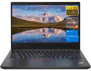 lenovo thinkpad e14 gen 3 14" fhd business laptop, 8 cores amd ryzen 7 5700u, 16gb ram, 1tb pcie ssd, aluminium, webcam, rj45 ethernet, wifi, type-a&c, hdmi, win 10 pro(free to 11), cue accessories