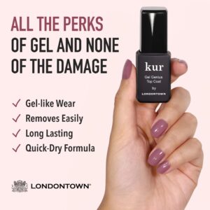 LONDONTOWN kur Pink Conceal & Go Duo Set, Includes Pink Nail Illuminating Concealer & Gel Genius Top Coat