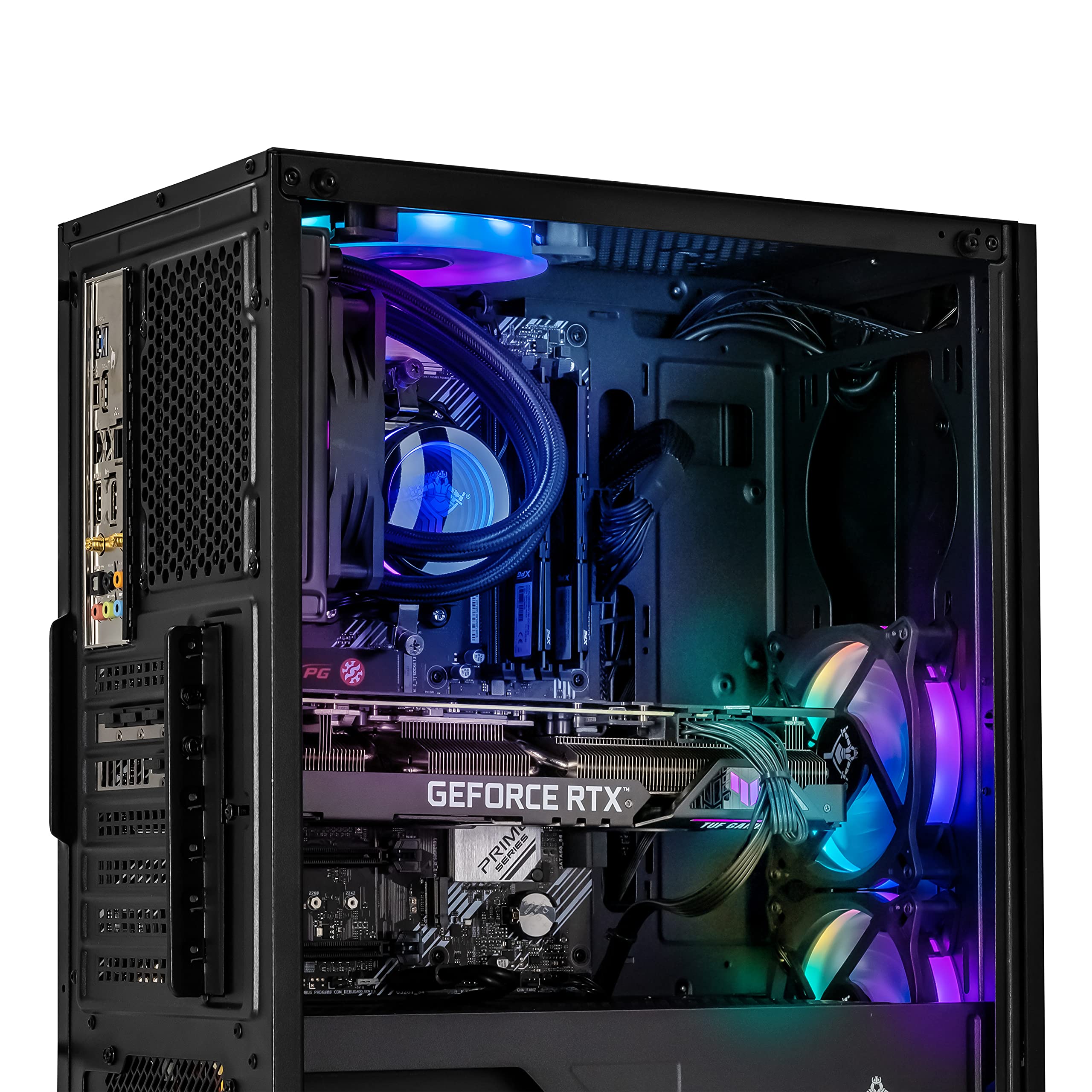 YEYIAN Shoge Gaming PC Desktop Computer, AMD Ryzen 5 5600X 4.6GHz, Nvidia RTX 3070 8GB, 1TB NVMe SSD, 16GB DDR4 3200MHz, ARGB Fans, Windows 11 Home Wi-Fi