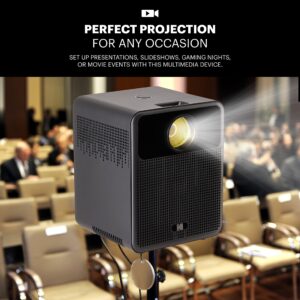 KODAK FLIK HD10 Smart Projector | Android TV 1080P FHD Video Projection System with Google Assistant, Wi-Fi, Bluetooth 5.0, HDMI, USB, Aux & Built-in dual 5W Speakers | iOS & Android