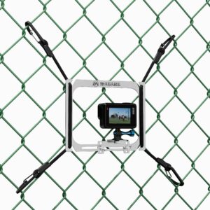 Cell Phone Fence Mount for iPhone, Mevo Start, Phones, GoPro and Other Action Cameras, to a Chain Link Fence for Recording Baseball,Softball and Tennis Games