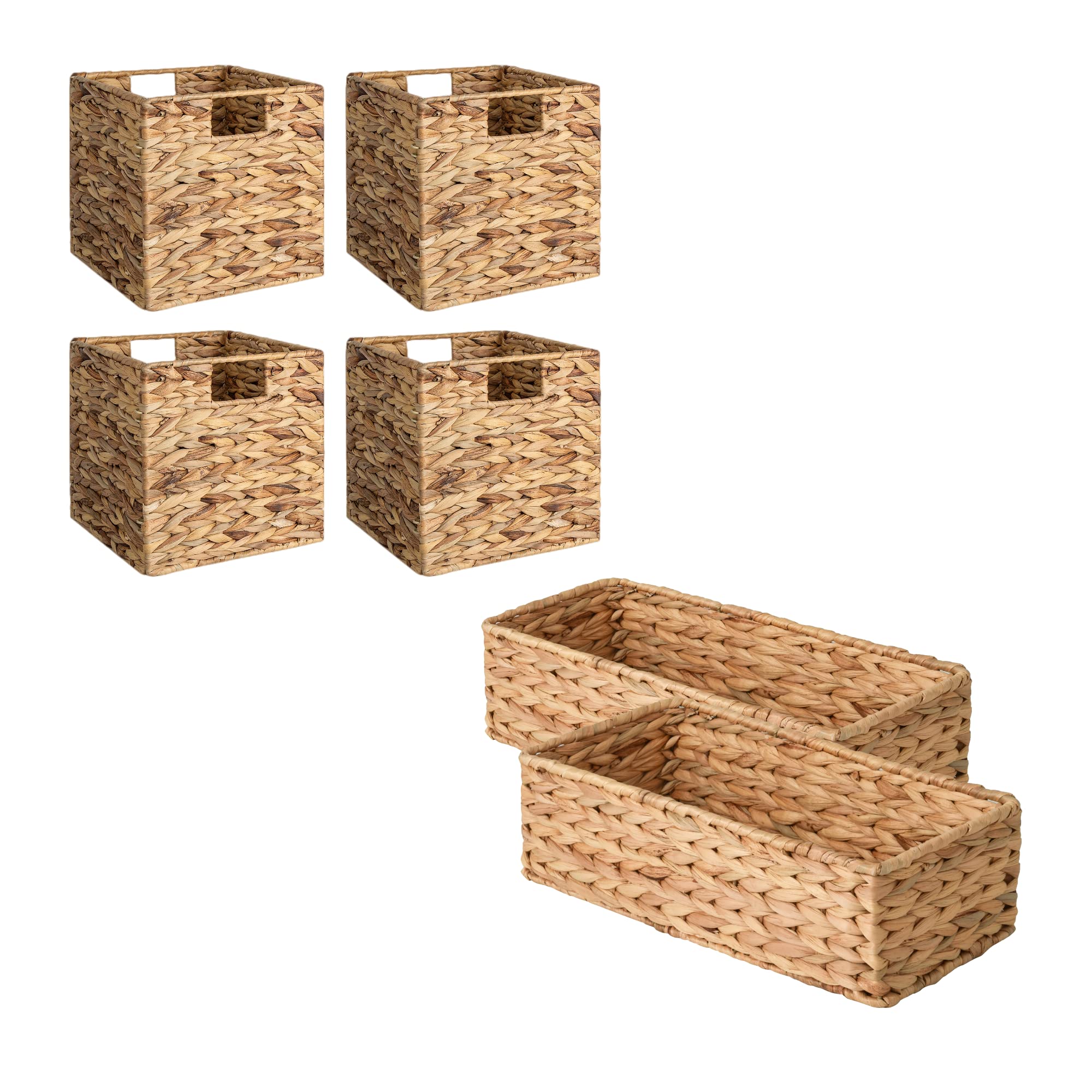 StorageWorks Water Hyacinth Storage Baskets