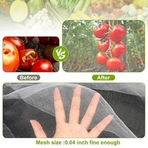 Garden Netting, 2 Pack 10x33Ft Ultra Fine Mesh Netting Pest Barrier Protection Bird Mosquito Net Plants Cover for Vegetables Fruits Flowers Crops Greenhouse Row Cover Raised Bed Patio Mesh Netting