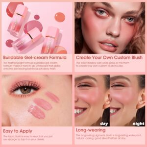 Liquid Blush with Air Cushion, Smooth, Lightweight Breathable Formula for Sheer Flush of Natural-Looking Color and Dewy Finish - Oil-Free and Matte for Soft and Subtle Look (#101 LOVE CAKE)