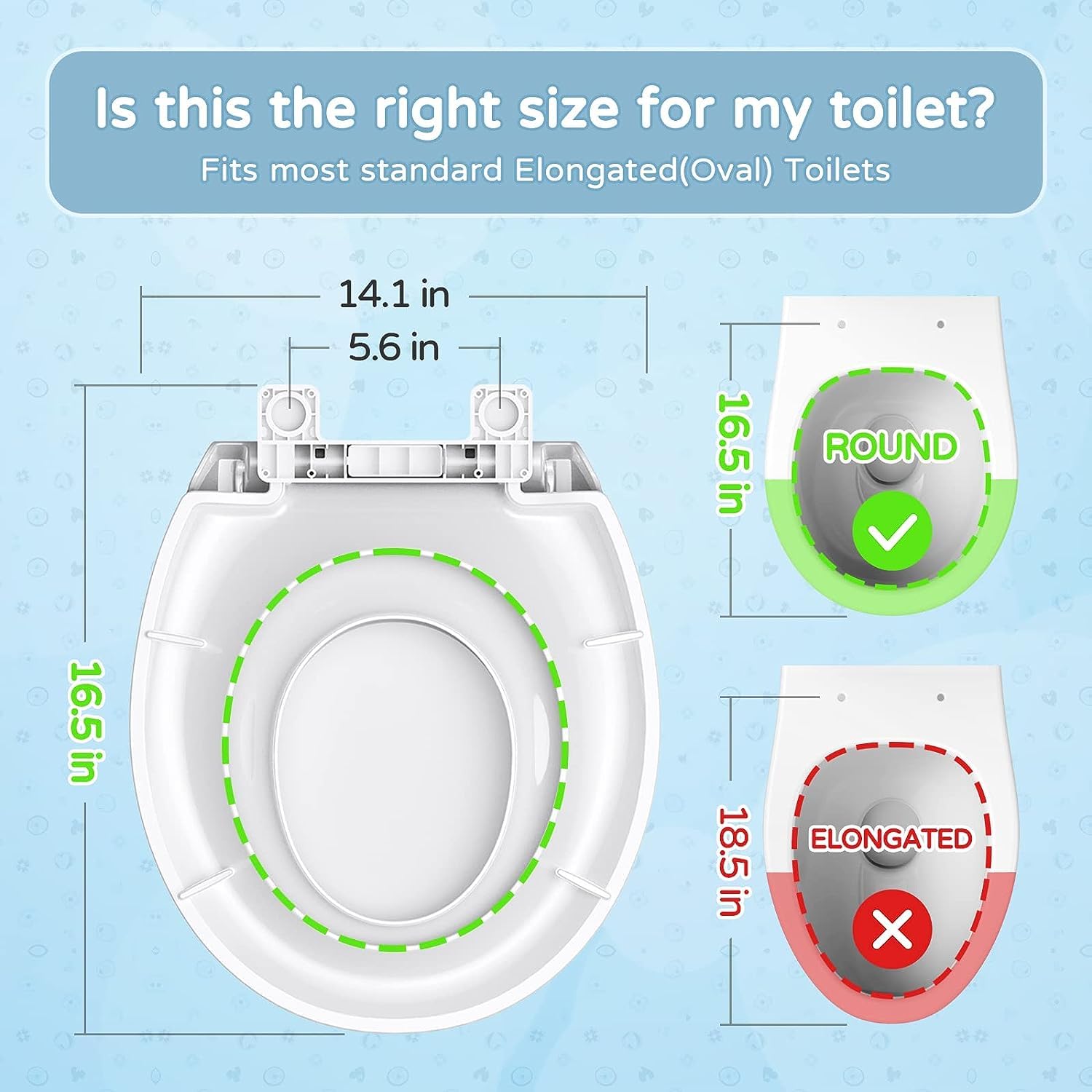 Family toilet seat, Round Toilet Seat with Toddler Seat Built in, Potty Training Toilet Seat Round Fits Both Adult and Child, with Slow Close and Magnets- Round, Easy to Install & Clean, White