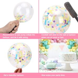 RUBFAC 145pcs Pastel Donut Balloon Garland Arch Kit, Donut Ice Cream Foil Balloons with Banner and Sprinkle Confetti Balloons, Grow Up Baby Shower Sweet One Birthday Party Decoration for Girls