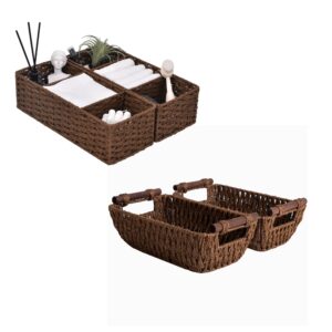 storageworks round paper rope storage baskets