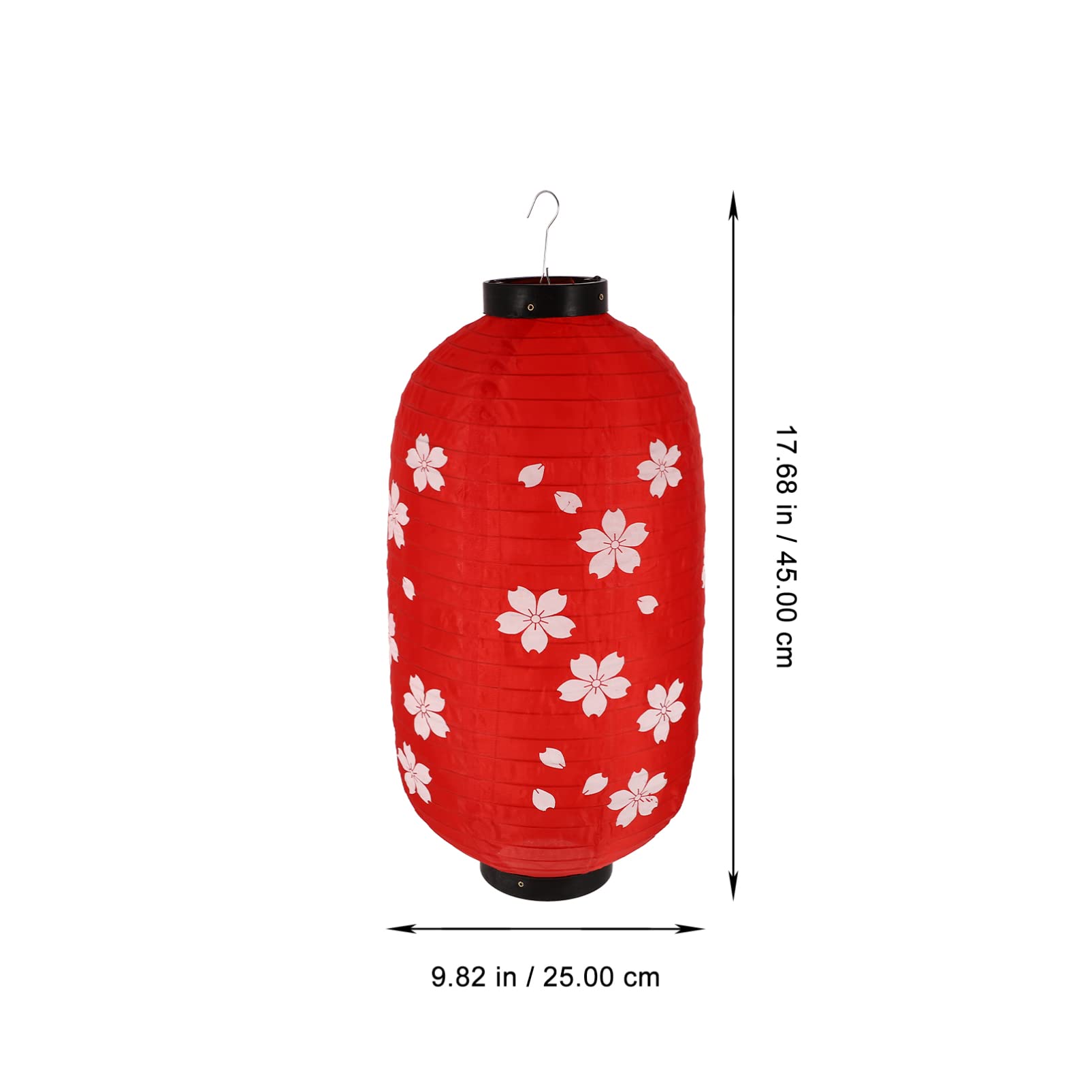 Japanese Style Paper Lanterns Asian Lantern Lamps Hanging Sushi Bar Lantern Traditional Silk Lantern-9.8 * 17.6Inch