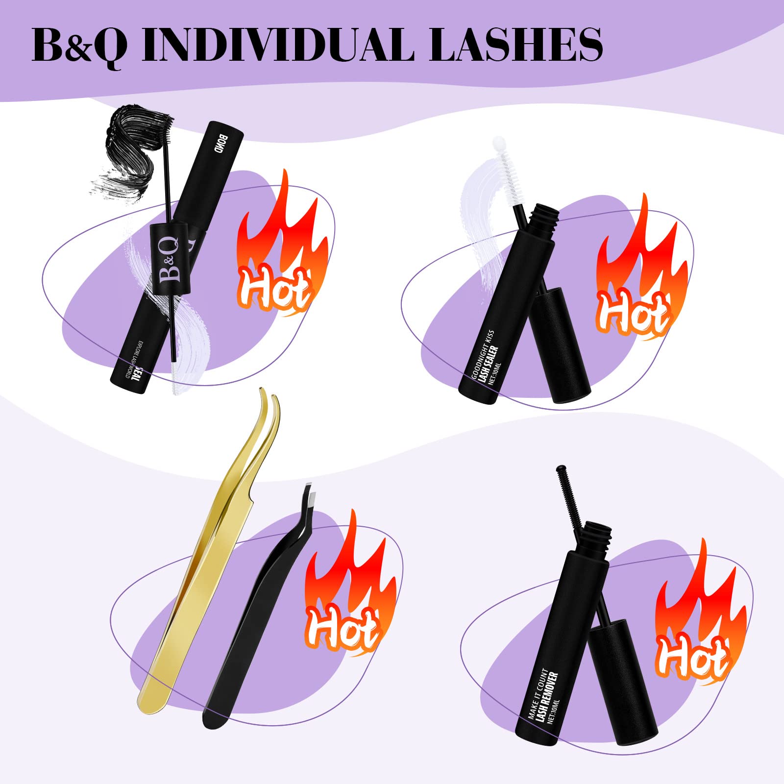 B&Q Manga Lash Clusters DIY Individual Lashes 50D-0.07D-9-16MIX 300 PCS False Eyelash Cluster Manga Lashes Cluster 30D 40D 50D D Curl Lash Clusters DIY lash Extensions at Home (50D-0.07D,9-16MIX)