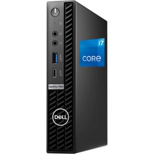 dell optiplex 7000 micro desktop computer, intel core i7-12700t upto 4.7ghz - 64gb ram, 256gb nvme ssd, wi-fi 6e, bluetooth, usb type-c, displayport, hdmi - windows 11 pro