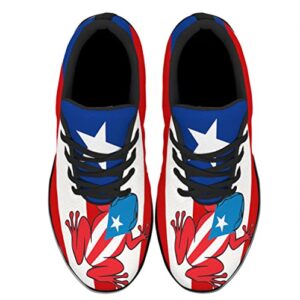 Men's Women's Puerto Rico Sneakers Fashion Casual Slip on Walking Shoes Lightweight Breathable Puerto Rican Running Sneaker Black Size 6