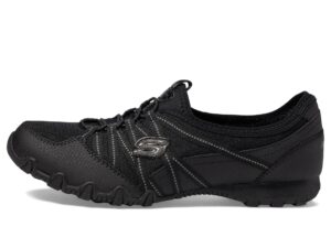 skechers women's bikers lite-relive sneaker, black, 8.5