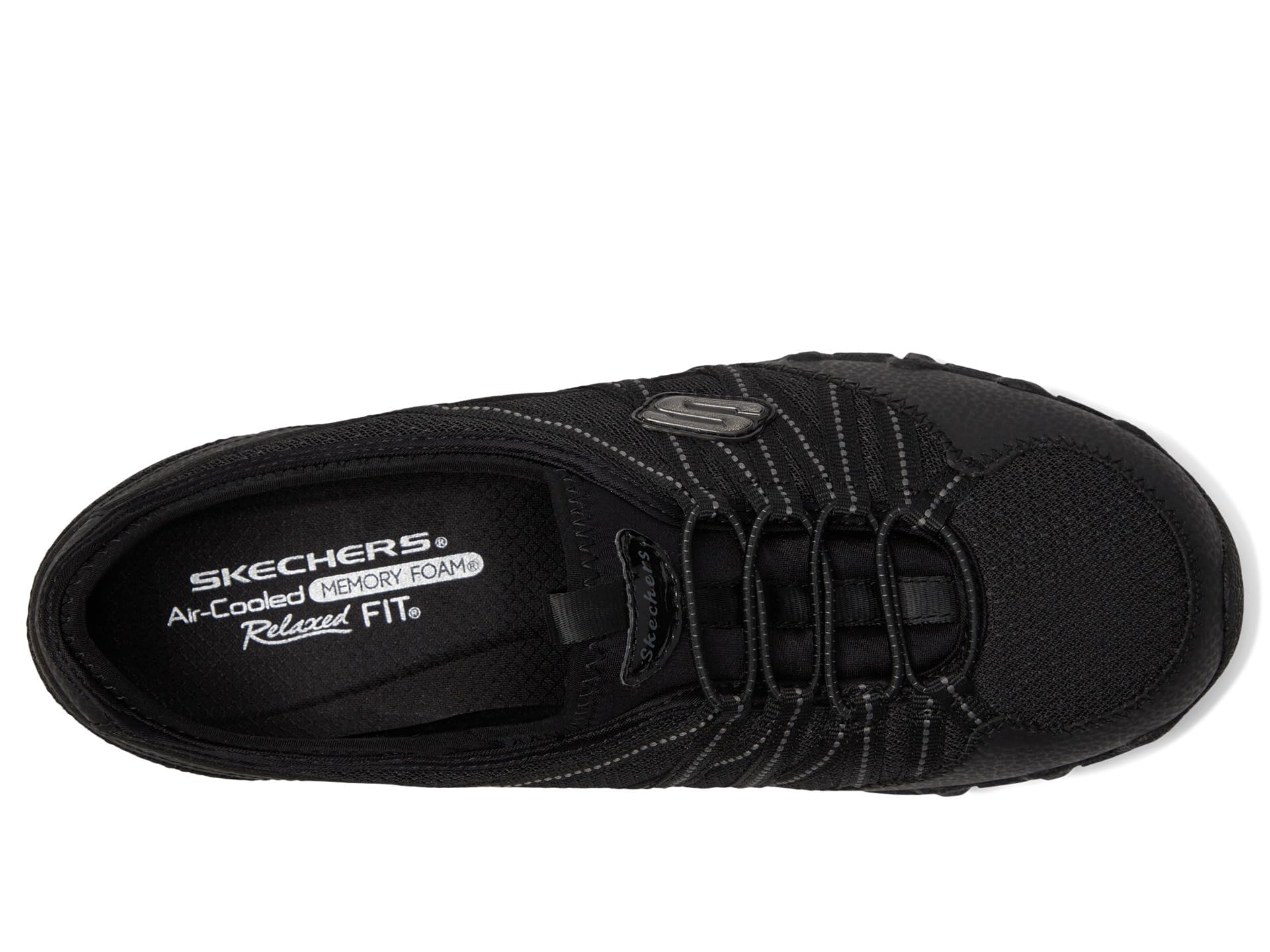 SKECHERS Women's Bikers LITE-RELIVE Sneaker, Black, 8.5