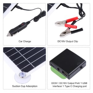 200 Watt 12V Portable Solar Panel Kit | Monocrystalline Solar Panel with Solar Charge Controller | Fast Charging QC3.0 USB C | Ideal for Car Automotive Boat Marine RV Camping (100A)