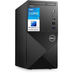 dell vostro 3910 full size tower business desktop computer, 12th gen intel hexa-core i5-12400 (beat i7-11700), 16gb ddr4 ram, 512gb pcie ssd, dvdrw, 802.11ac wifi, bluetooth 5.0, windows 11 pro