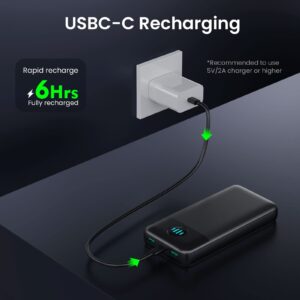 Yacikos Portable Charger 33800mAh,PD 3.0A USB-C Input & Output Power Bank,3 Outputs Battery Pack Backup Charger Compatible with iPhone 14/13,Android, Samsung Galaxy,Nexus,Google LG OnePlus and More