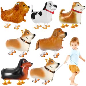 6 pcs walking dog balloons,dog party decorations,dog balloons for birthday party,walking animal balloons dog birthday party supplies for kids animal puppy theme birthday party dog balloon decor