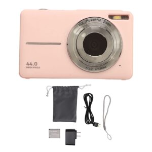 Compact Digital Camera, Pocket Digital Camera HD 1080P 700 MAh Battery 44M for Graduation for Photo (Pink)