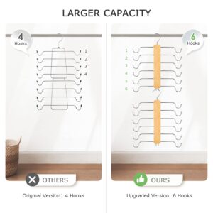 Tank Top Hangers, HOMEBROS 360° Swivel Wooden Bra Organizer Space Saving Detachable Lingerie Hangers Closet Organizer for Tank Tops Bras Camisoles Scarves Ties Belts - 4 Packs