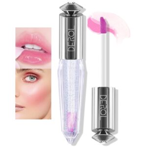 lokfar color changing clear liquid blush for cheeks and lips, moisturizing multi-use rouge blush gel, magic tinted balm waterproof transparent cream liquid blush, glossy shiny finish korean blush makeup - 5ml