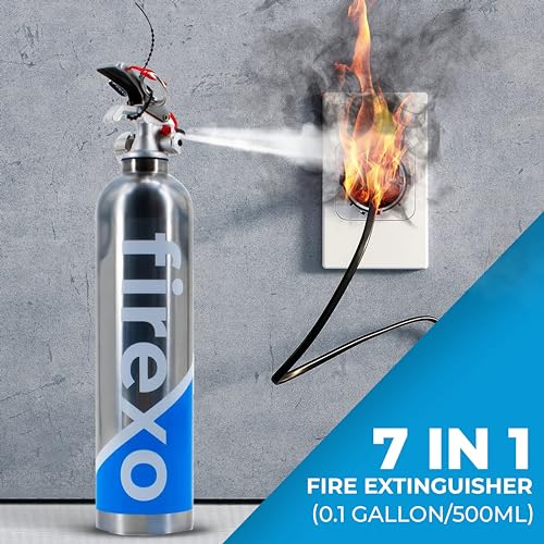 Firexo 7 in 1 Fire Extinguisher (0.1 Gallon) - Multi-Purpose&Portable Aerosol Extinguisher for All Fires inc. Li-ion Battery Fires (1)