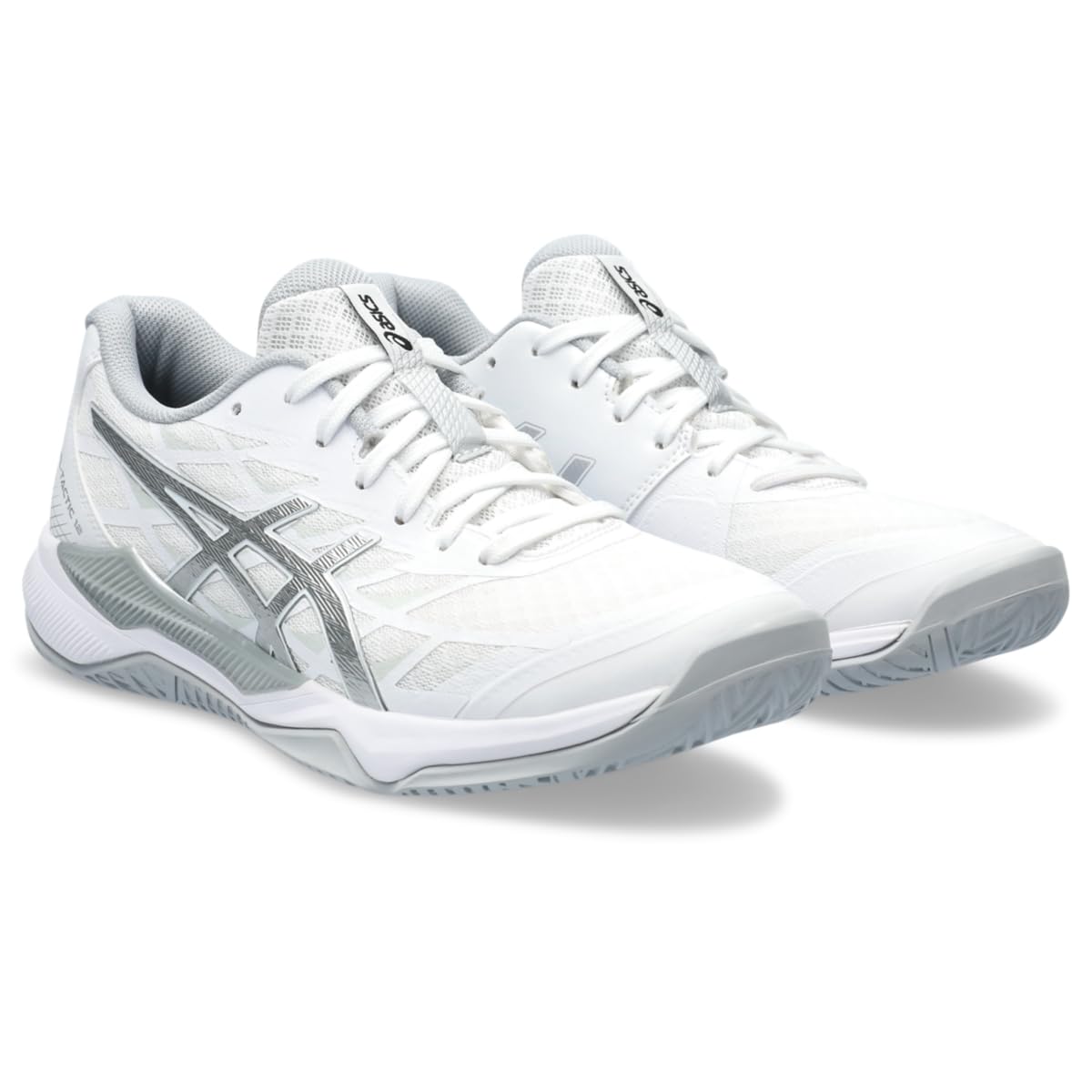 ASICS Women's Gel-Tactic 12 Shoes, 7, White/Pure Silver